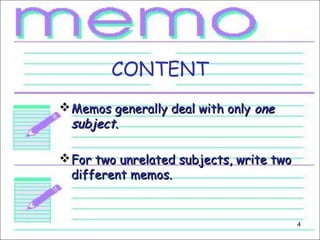 Memo | PPT