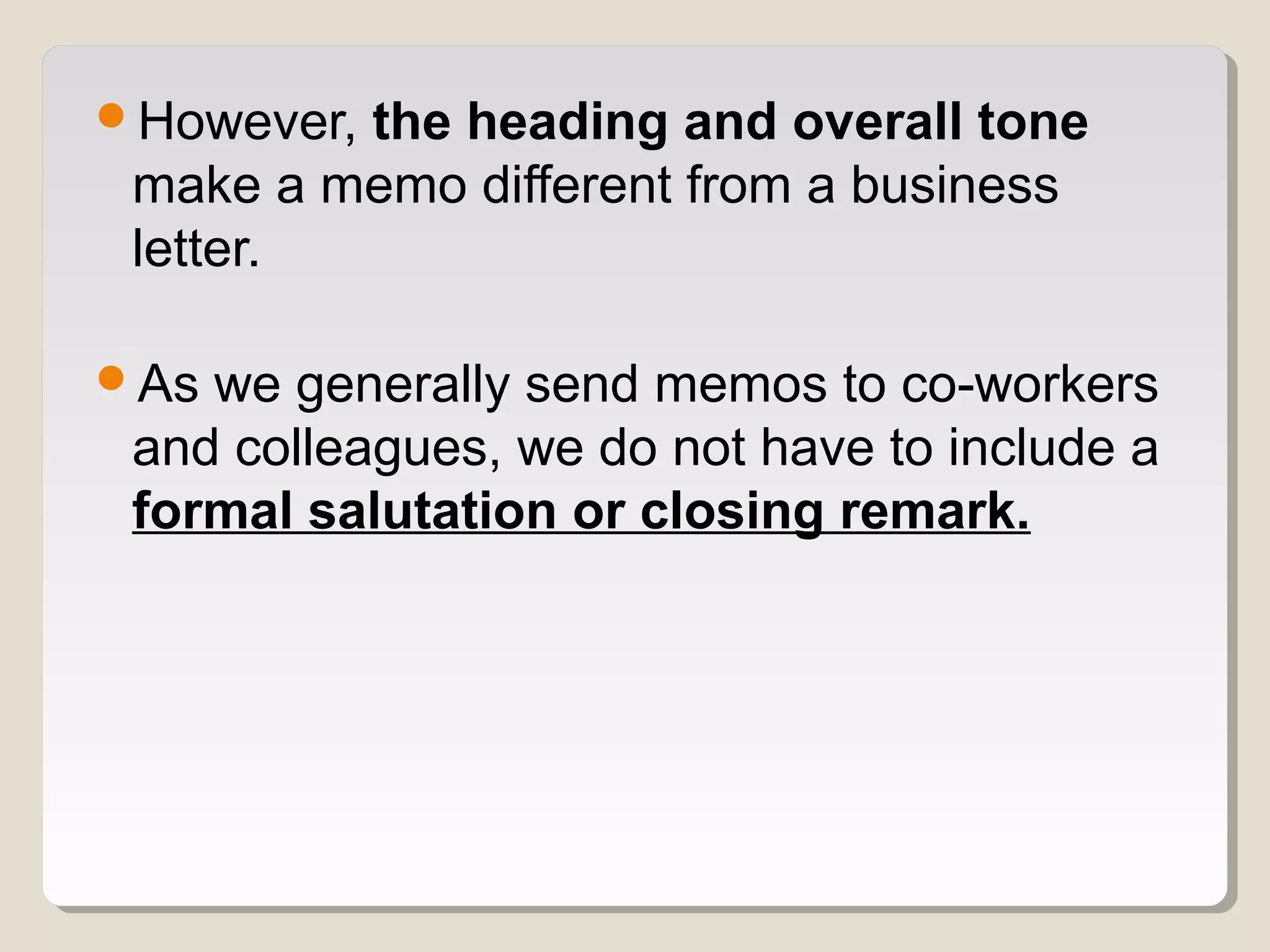 Memo | PPT