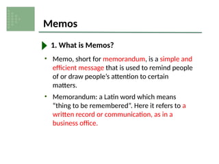 Memo how to write a effective memo .pptx