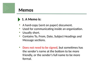Memo how to write a effective memo .pptx