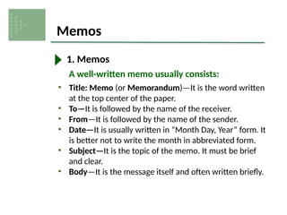 Memo how to write a effective memo .pptx