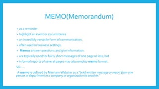 Memo & Circular | PPT | Free Download