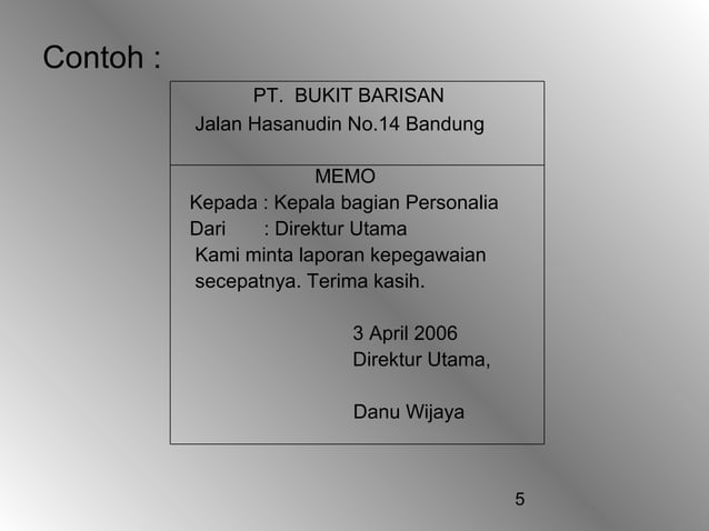 Memo dan-surat | PPT