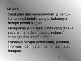 Memo dan-surat | PPT