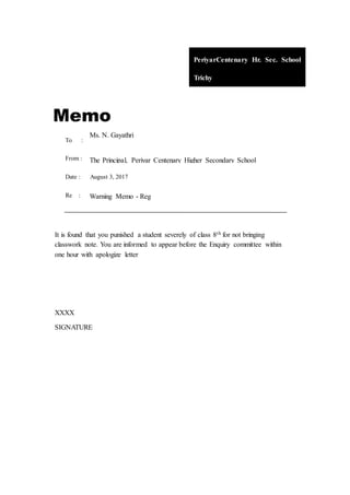 Memos | PDF