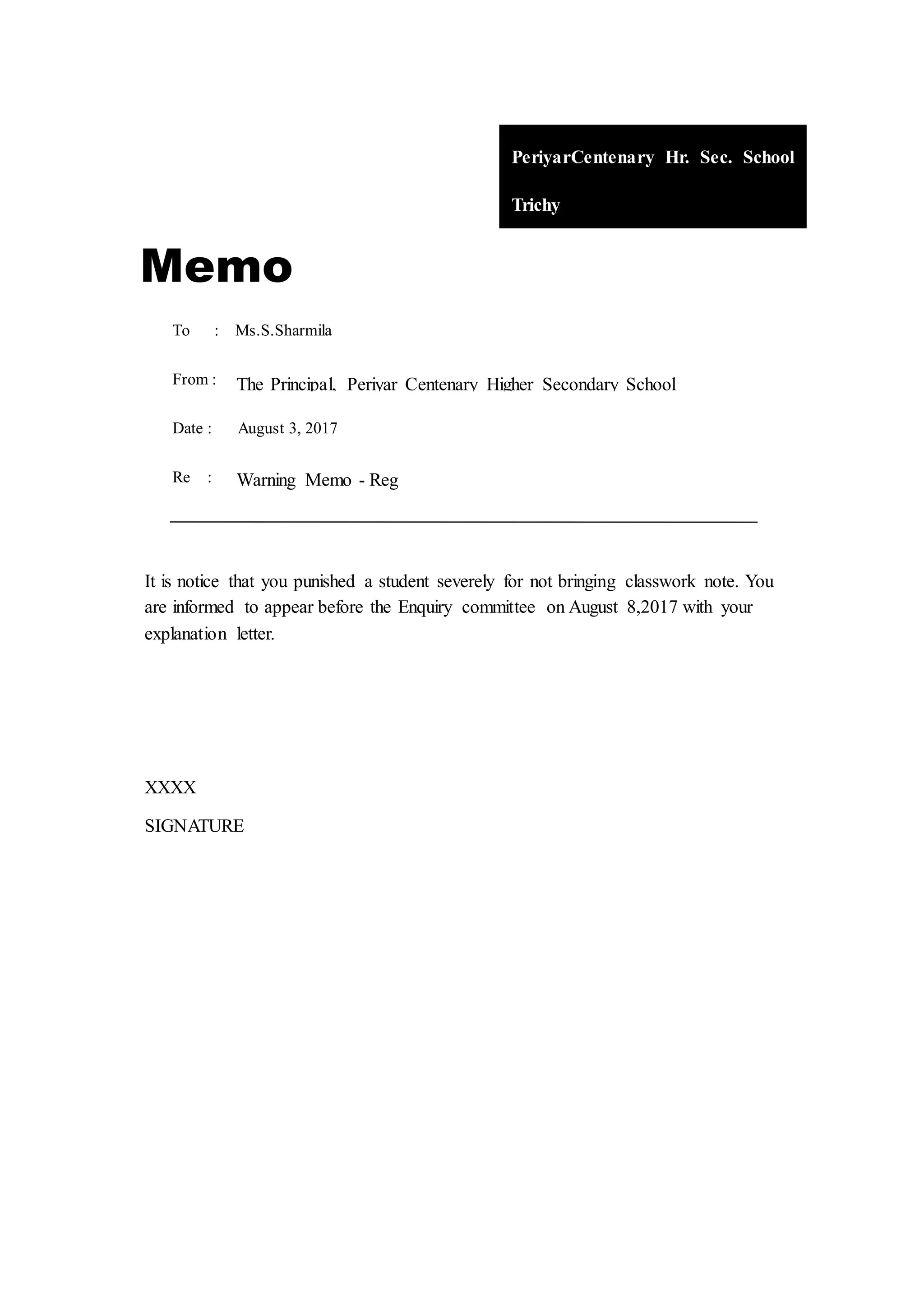 Memo 1 | DOCX