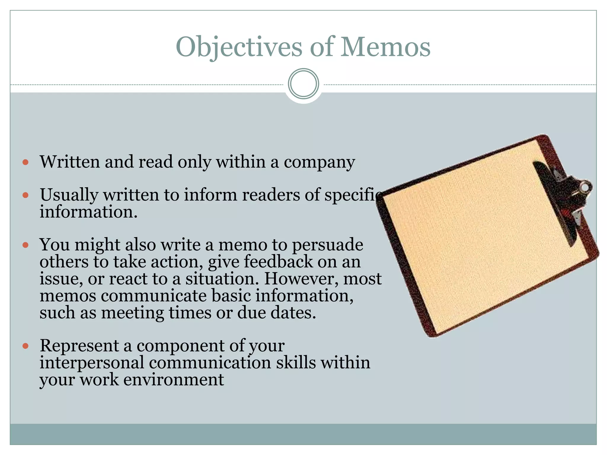 Memo and other letter formats | PPT