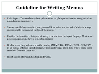 Memo and other letter formats | PPT