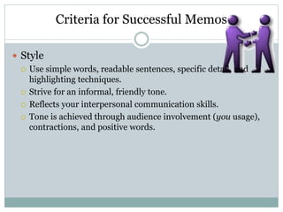 Memo and other letter formats | PPT