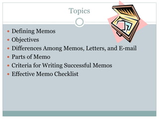 Memo and other letter formats | PPT