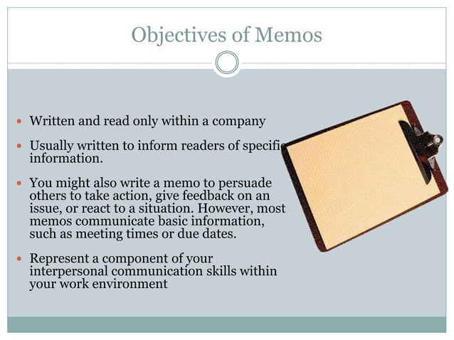 Memo and other letter formats | PPT