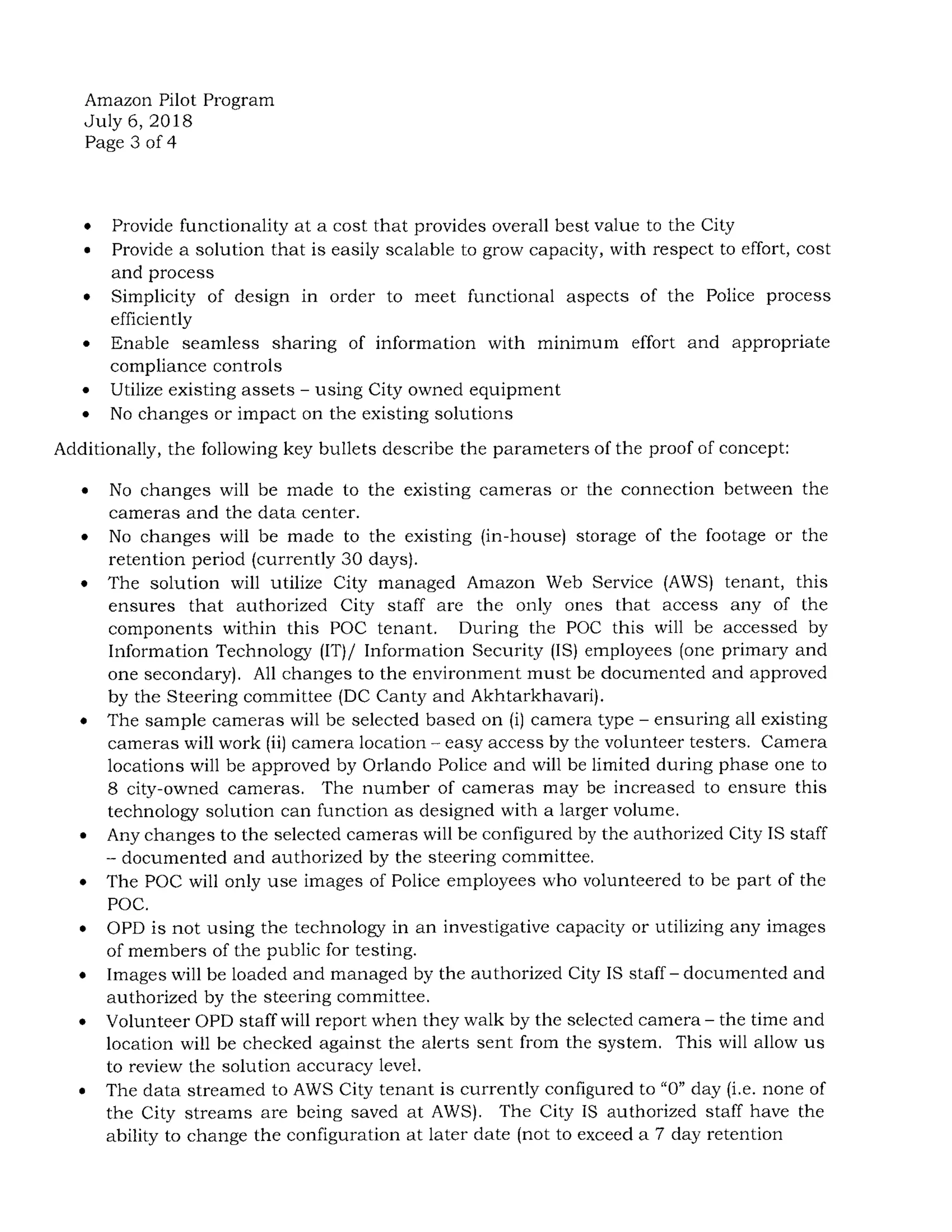 Memo 7.6.18 pilot program | PDF