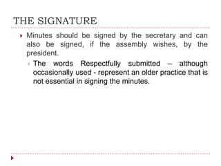 Memo and minutes of meeting | PPTX