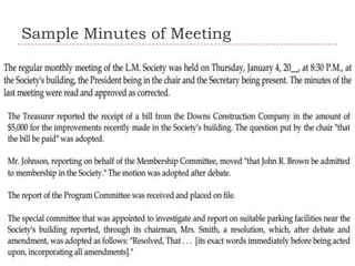 Memo and minutes of meeting | PPTX