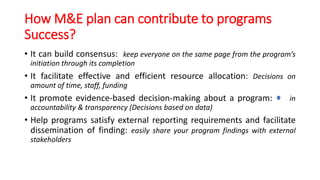 M&E Plan | PPTX