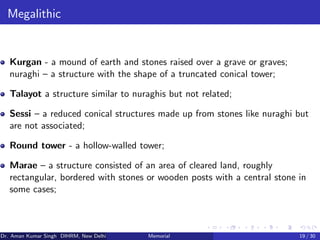Concept of Memorial, Definition, and types of Archeological evidences ...