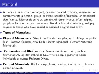 Concept of Memorial, Definition, and types of Archeological evidences ...