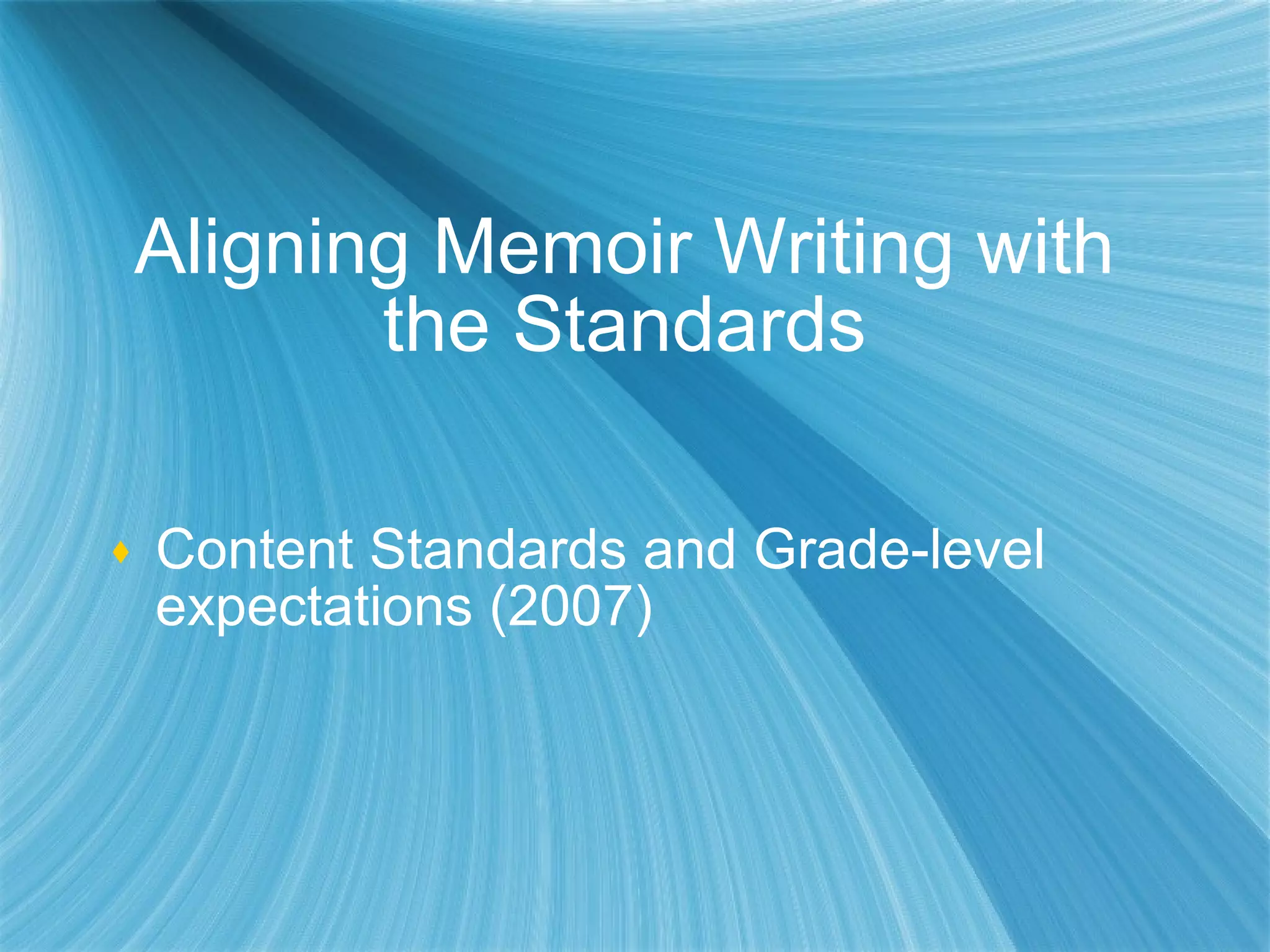 Using Memoir as a Genre in Writing | PPT | Biographies | Genres