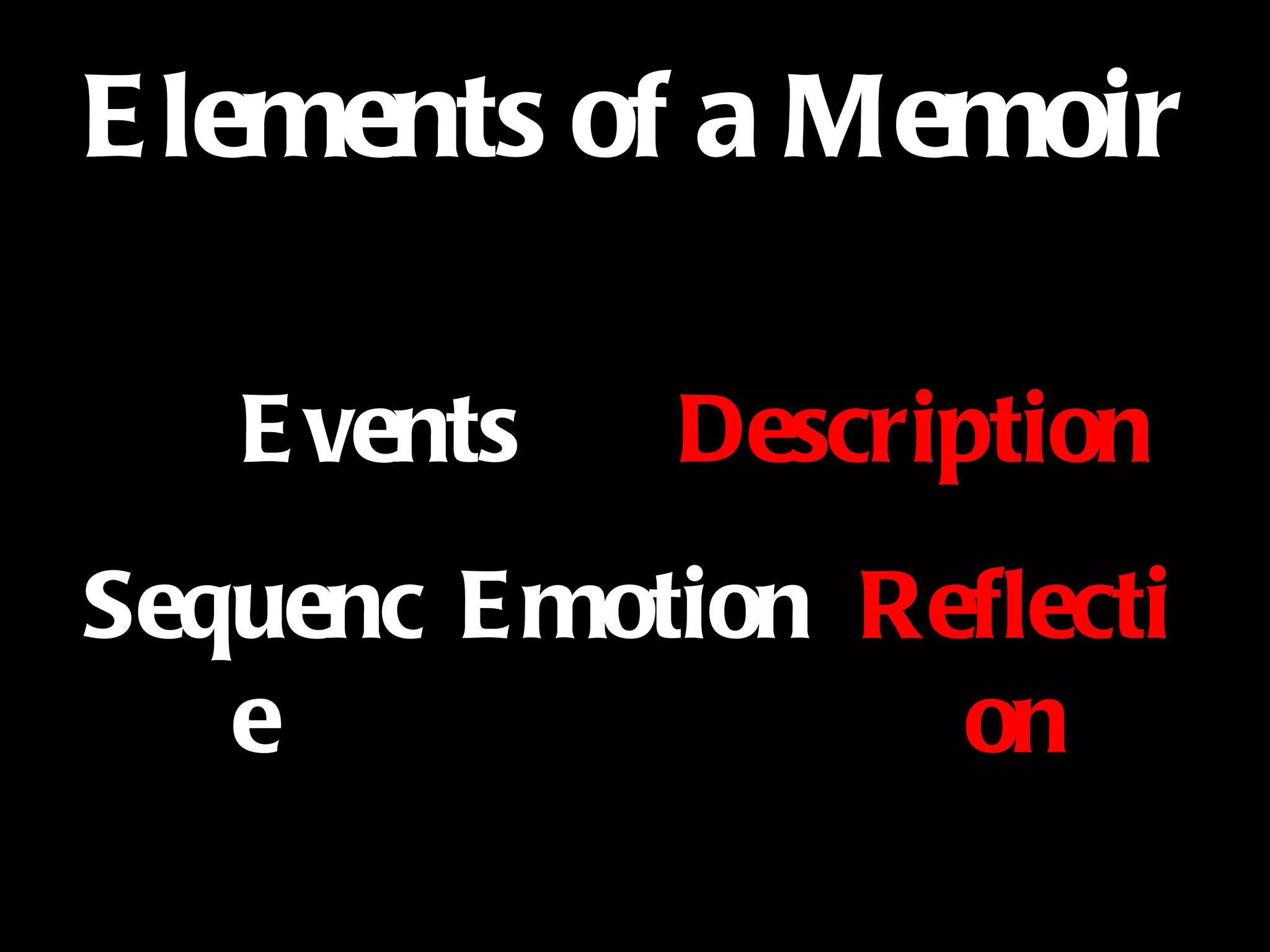 Memoir | PPT