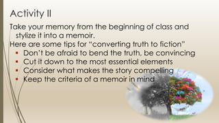 Group 2 PowerPoint - Memoir | PPTX