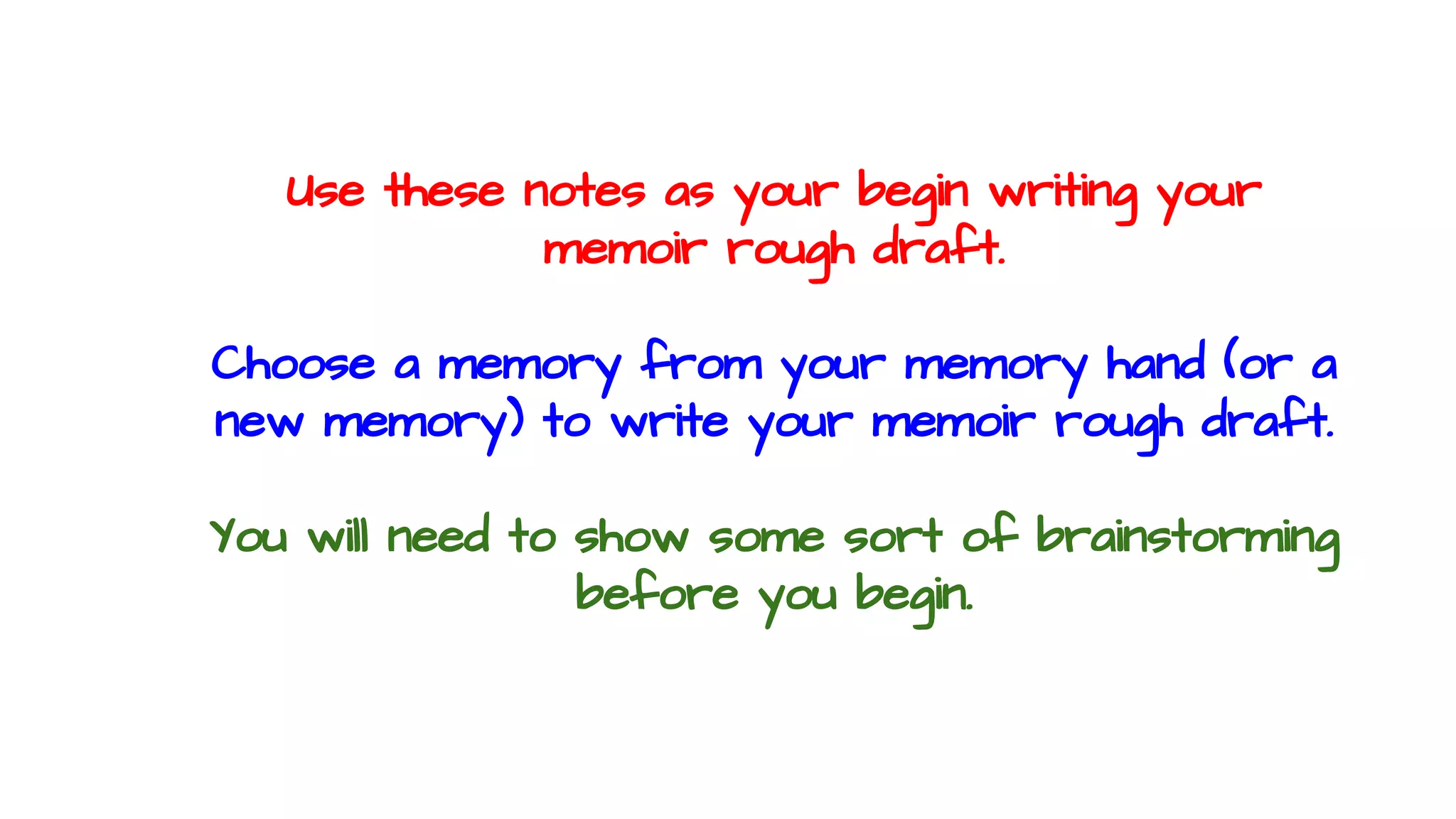 Memoir Rough Draft Writing | PDF