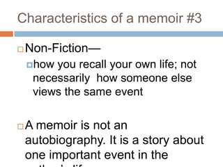 Memoir Characteristics | PPTX