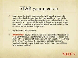Memoir writing process steps | PDF