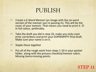 Memoir writing process steps | PDF | Screenwriting | Content Production