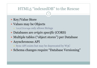 Persistent Memoization with HTML5 indexedDB and jQuery Promises | PPT