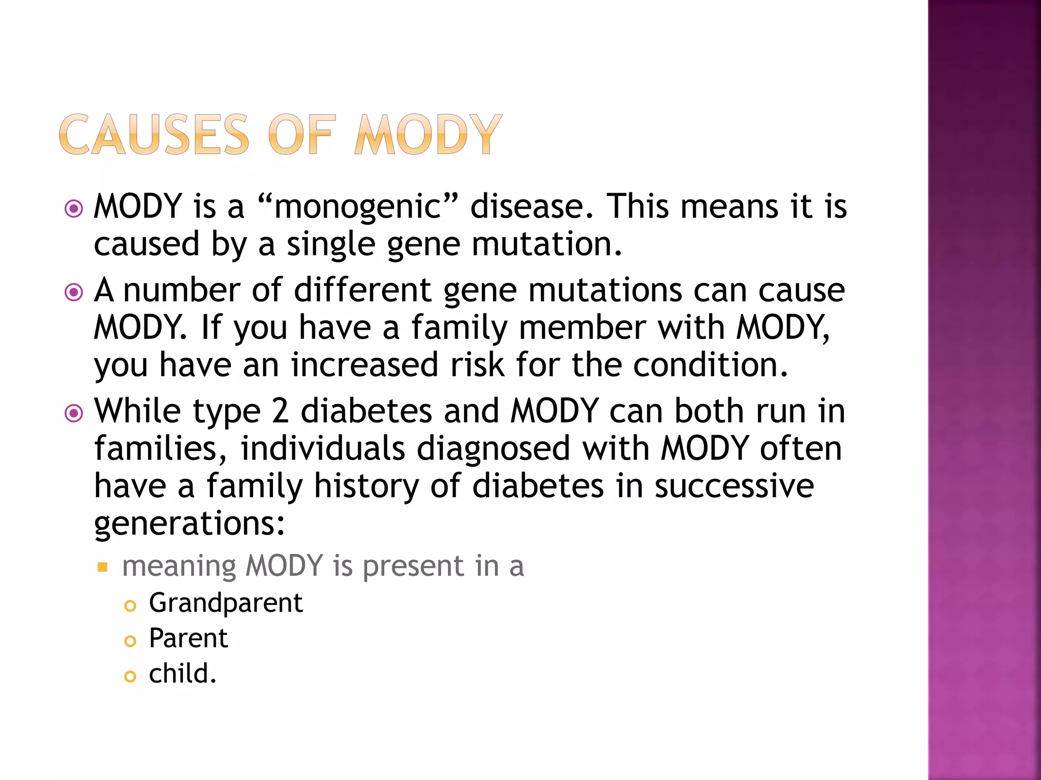 Diabetes MODY | PPTX