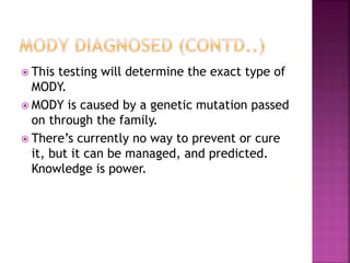 Diabetes MODY | PPTX