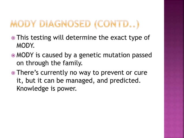 Diabetes MODY | PPTX