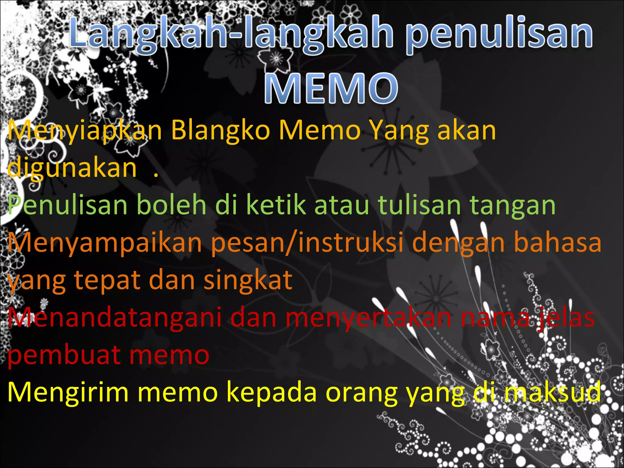 Memo ppt | PPT