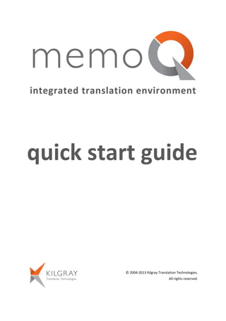 Guide to MemoQ | PDF | Desktop Publishing | Computer Software and Applications