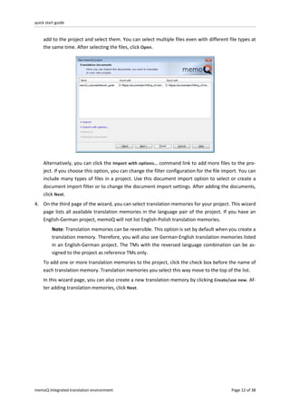 Guide to MemoQ | PDF | Desktop Publishing | Computer Software and Applications