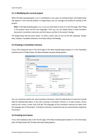Guide to MemoQ | PDF | Desktop Publishing | Computer Software and Applications