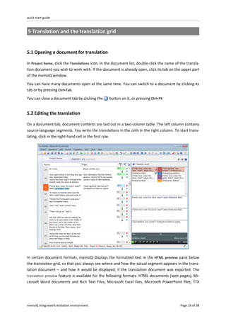 Guide to MemoQ | PDF | Desktop Publishing | Computer Software and Applications