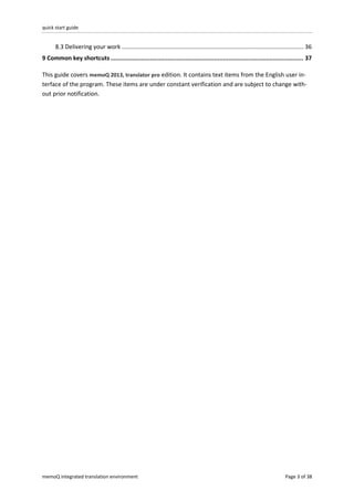Guide to MemoQ | PDF | Desktop Publishing | Computer Software and Applications