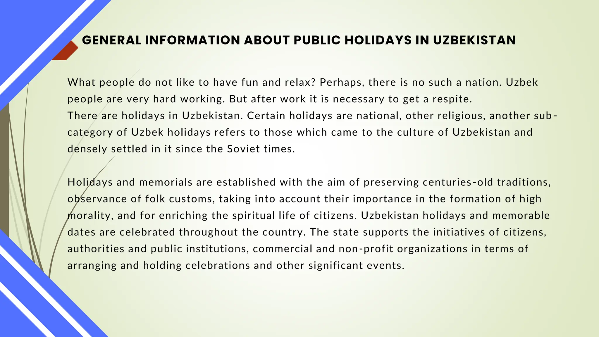 Memorable days of the year in Uzbekistan.pptx