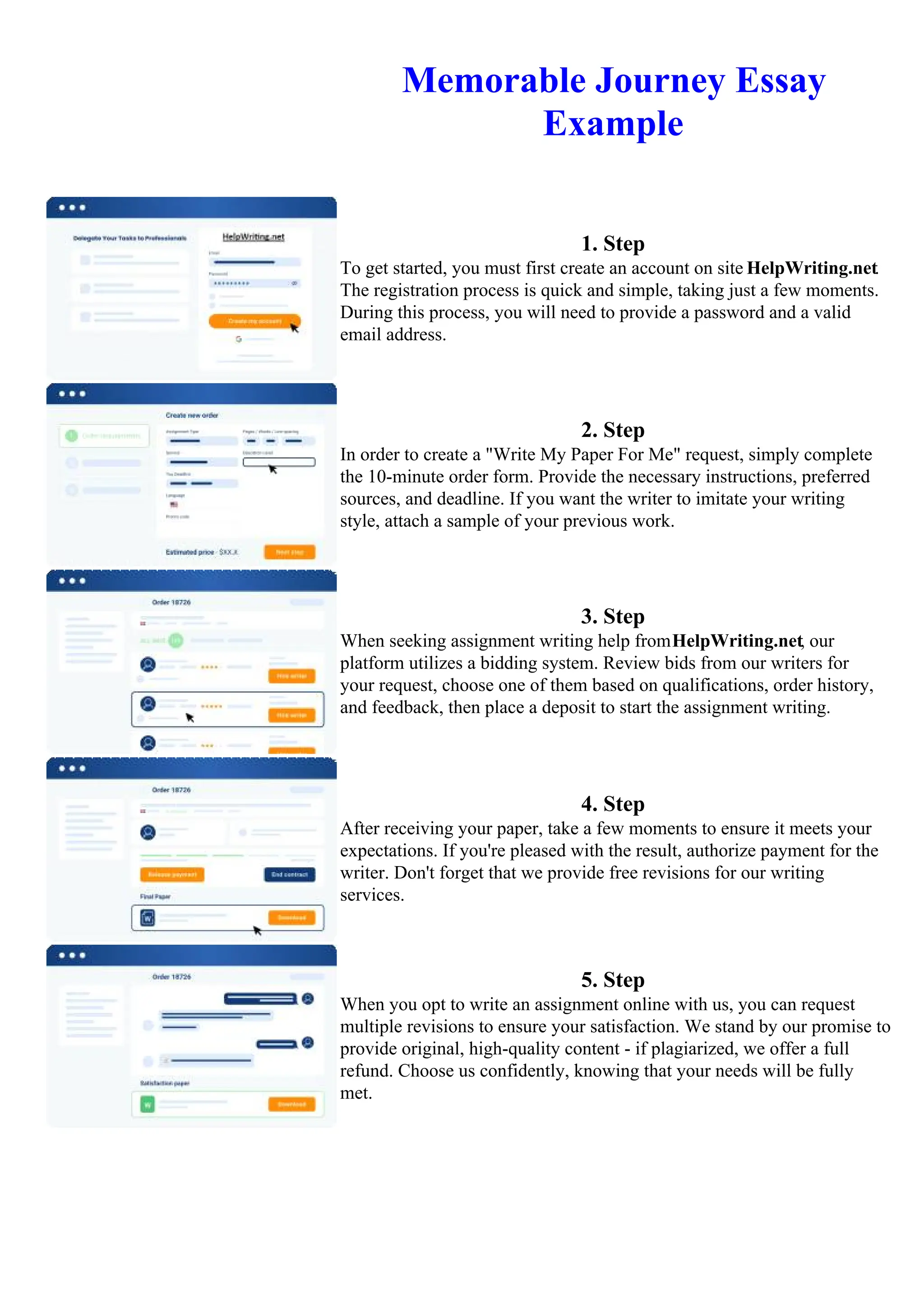 Memorable Journey Essay Example PDF