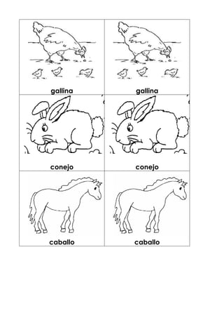 Memorama de animales de granja | DOCX