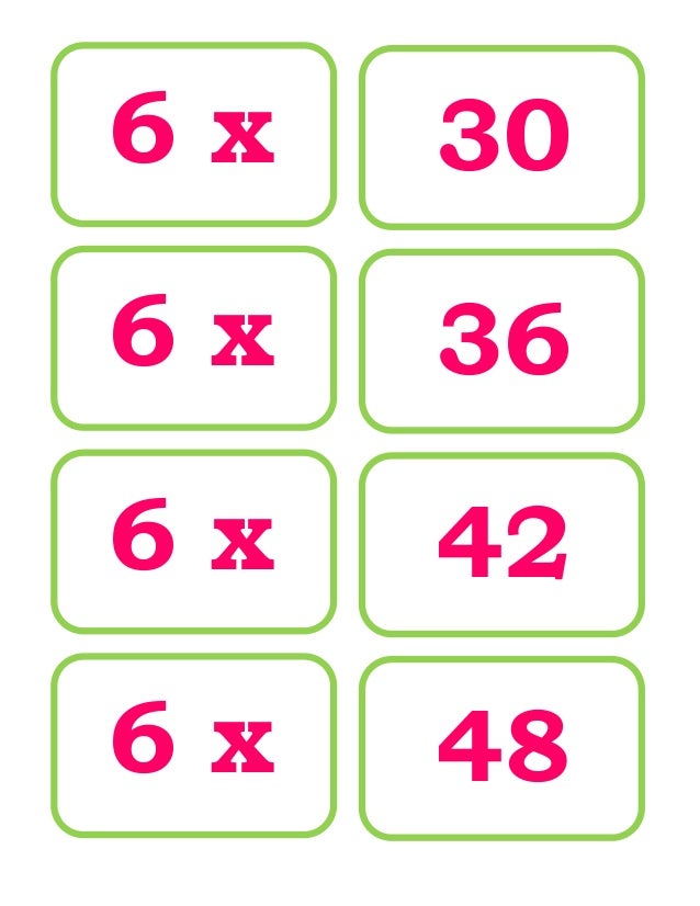 Memorama de multiplicaciones