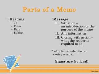 Memorandum | PPT