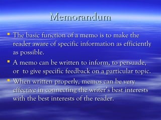 Memorandum | PPT