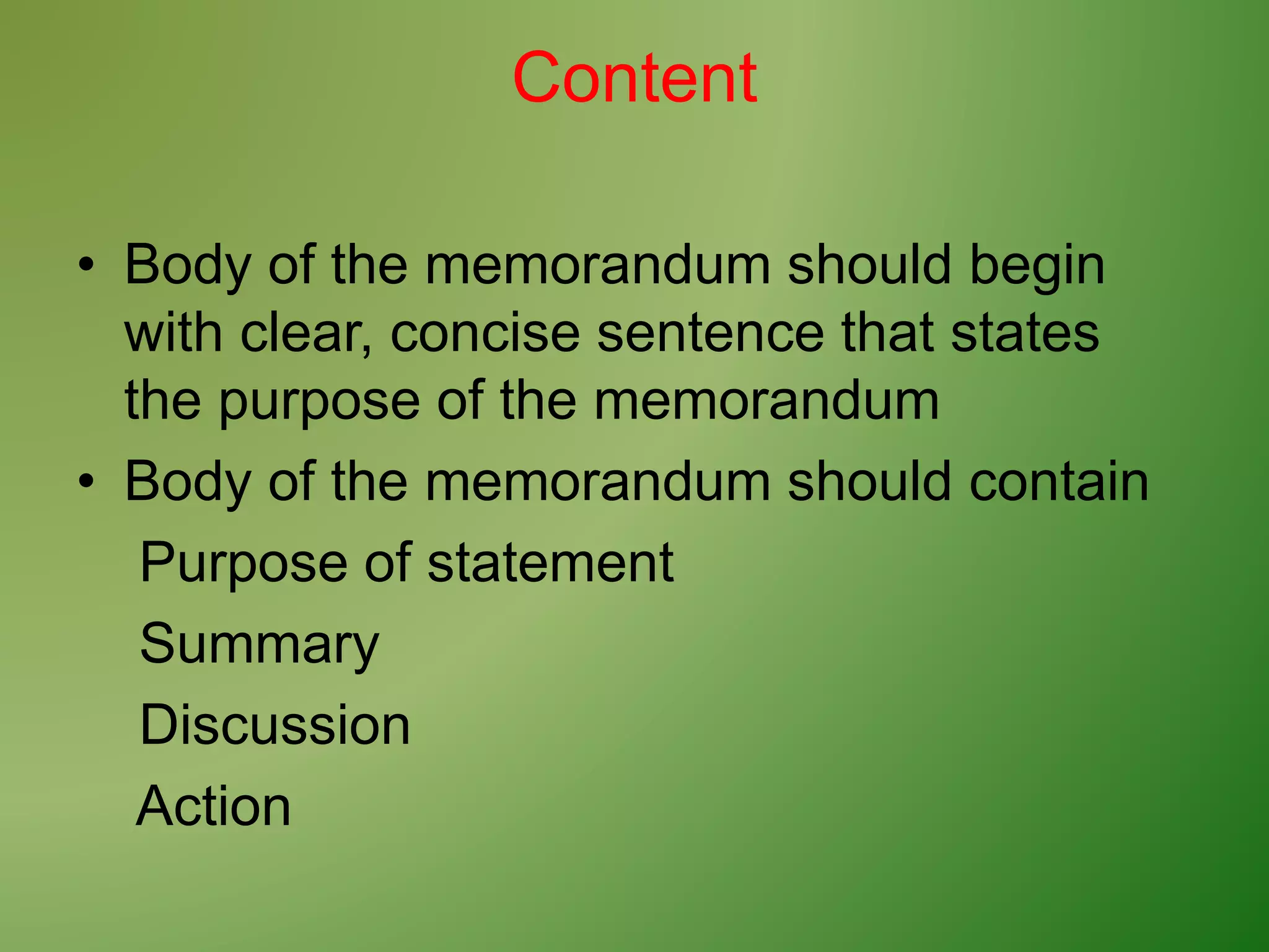 Memorandum | PPTX