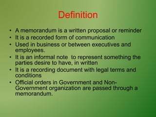 Memorandum | PPTX