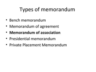 Business Memorandum | PPT