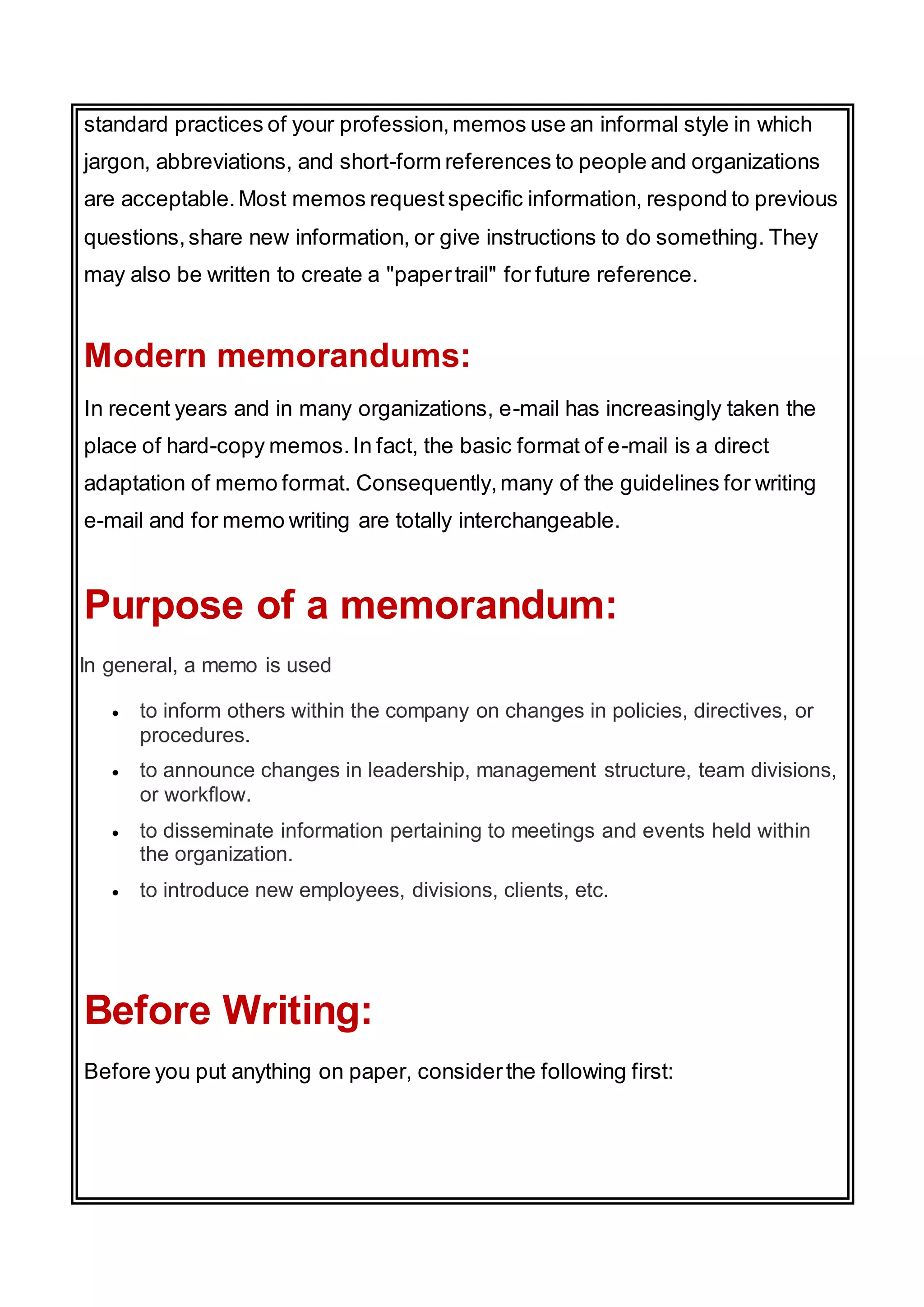 Memorandum | DOCX | Email | Internet