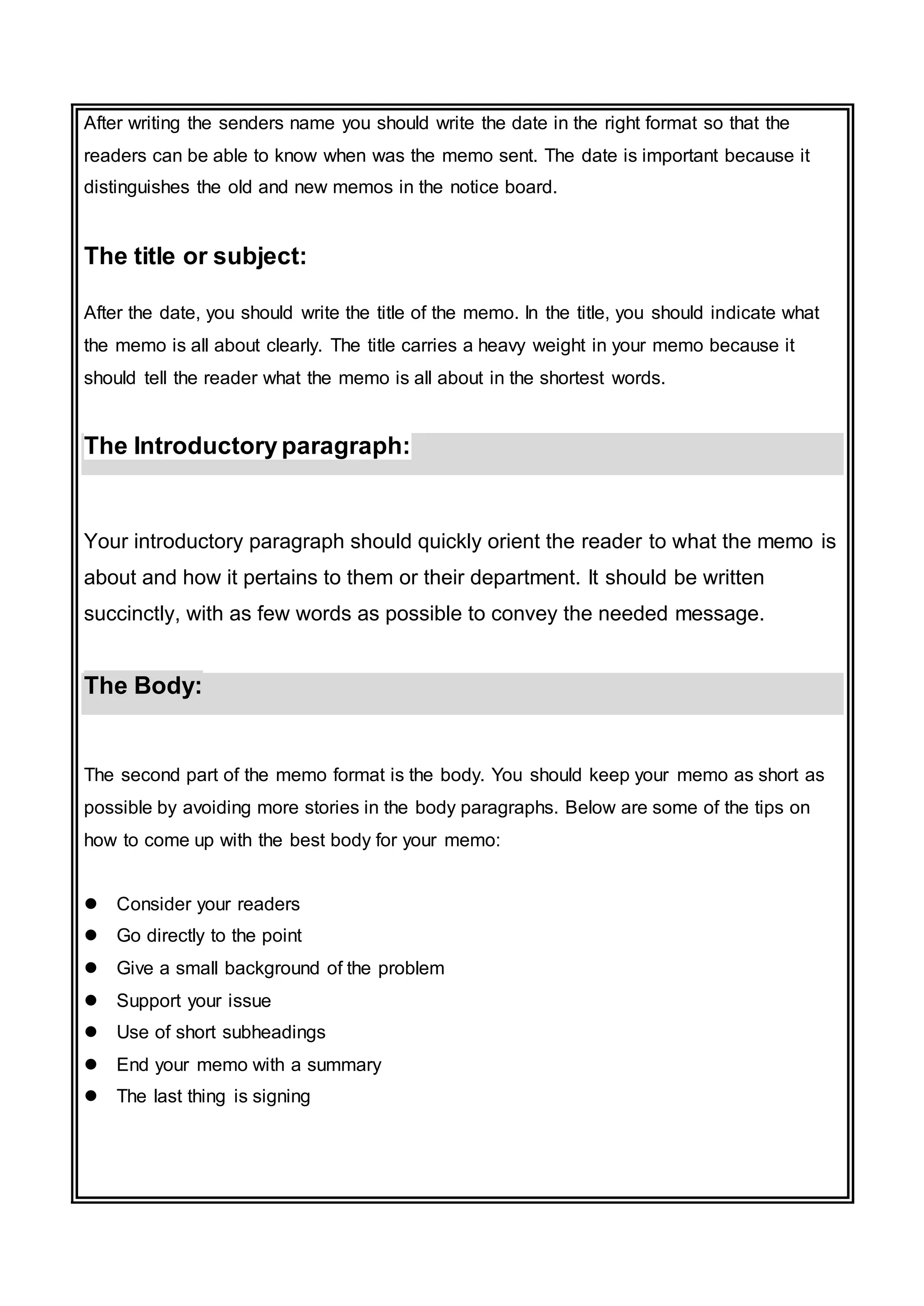 Memorandum | DOCX