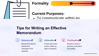 Memorandum-A-Quick-Guide complete topic topic | PPT
